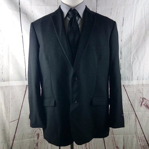 Azzuro | Suits & Blazers | Nwt Azzuro 46s 2 Button Black Suit Jacket ...